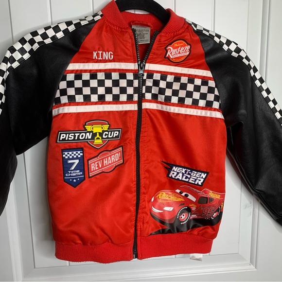 Disney | Jackets & Coats | Disney Park Lightning Mcqueen Cars Faux ...